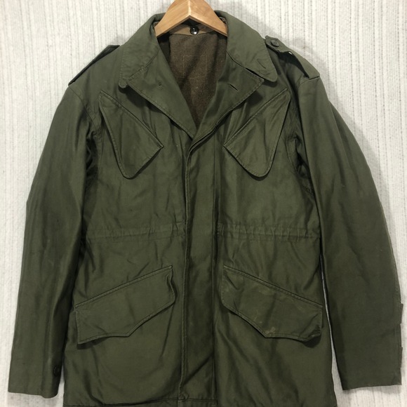 Jackets & Coats | Dutch Army Military Style Field Jacket Olive Green ...